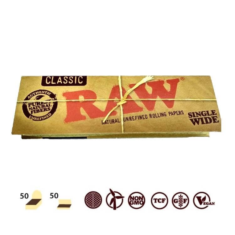 RAW Classic Rolling Paper Single Wide – SmokeMart